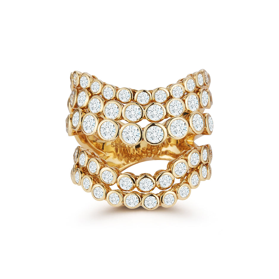 Ondyn Rings – 18K Gold & Diamond Rings with Fluid Movement – ONDYN